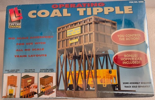 Life-Like OPERATING COAL TIPPLE HO Scale Building Kit 21310 BONUS ...