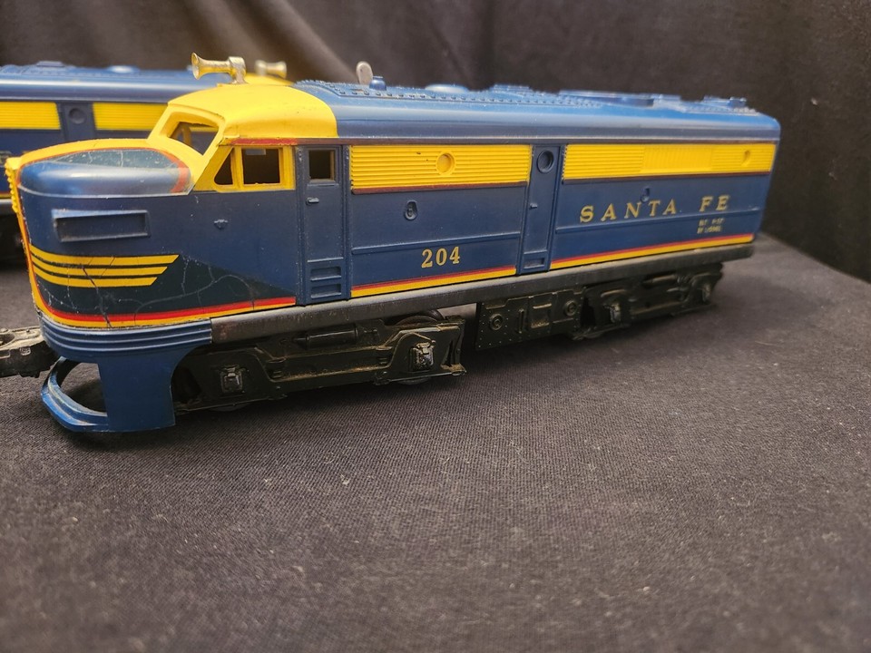 Sante Fe 204 Powered Engine And Dummy Engine Blt 8-57 RARE 1957 From ...