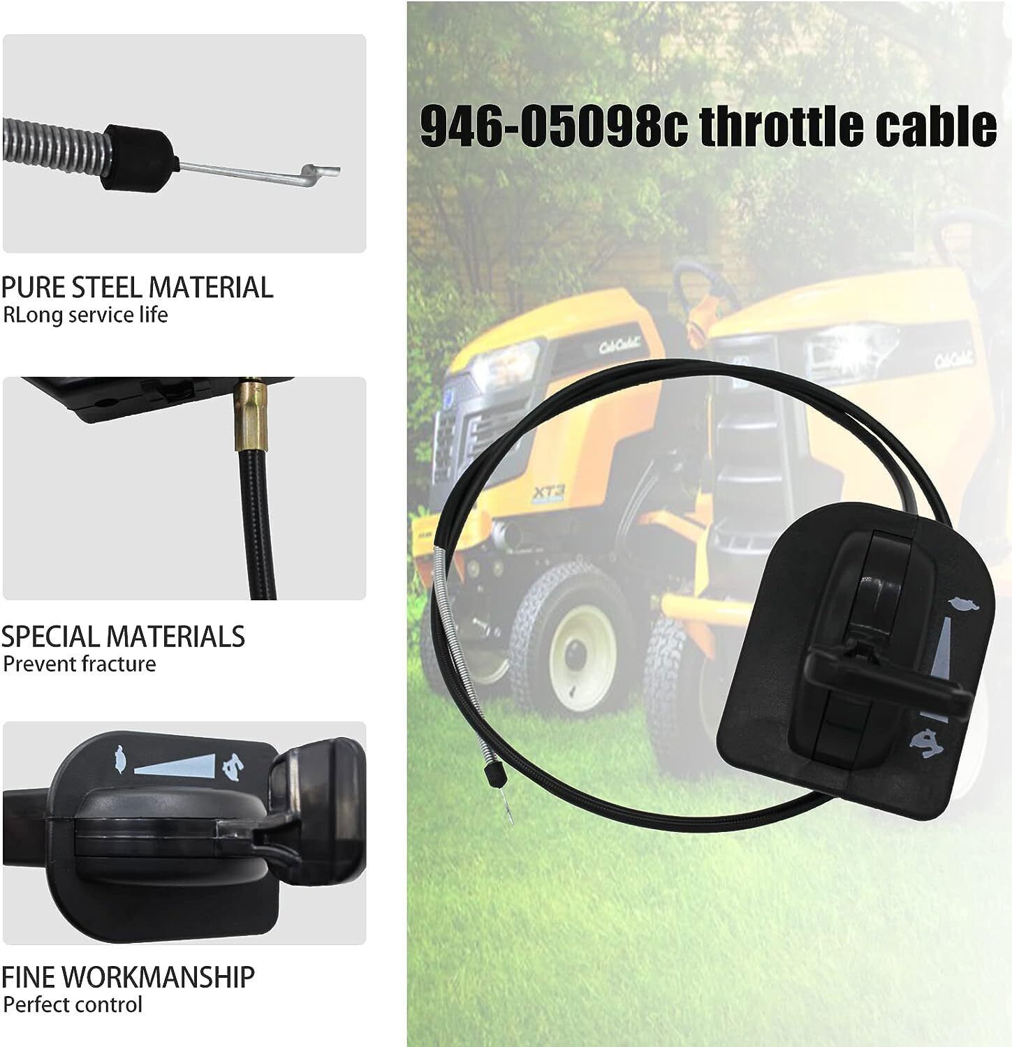 946-05098C Lawn Tractor Throttle Cable For Cub Cadet & Craftsman MTD ...
