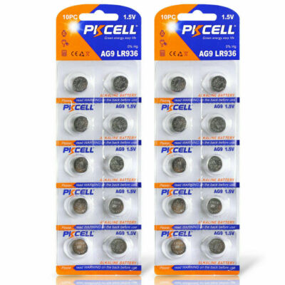 20x AG9 SR936SW LR45 SR45 SR936 394A 394 Alkaline Button Watch ...