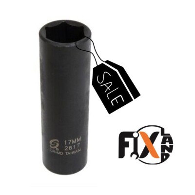 Sunex 2617 17mm 1/2" Drive 6 Point Extra Thin Wall Deep Impact Socket ...
