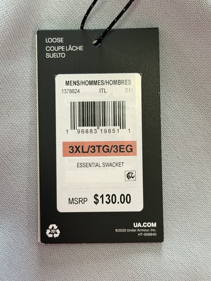 Under Armour Essential Jacket Hoodie Swacket 1378824-011 Gray Size 3XL ...