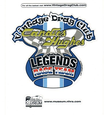 Drag Racing NHRA Sticker Decal Candies & Hughes, blue Nostalgia Racing ...