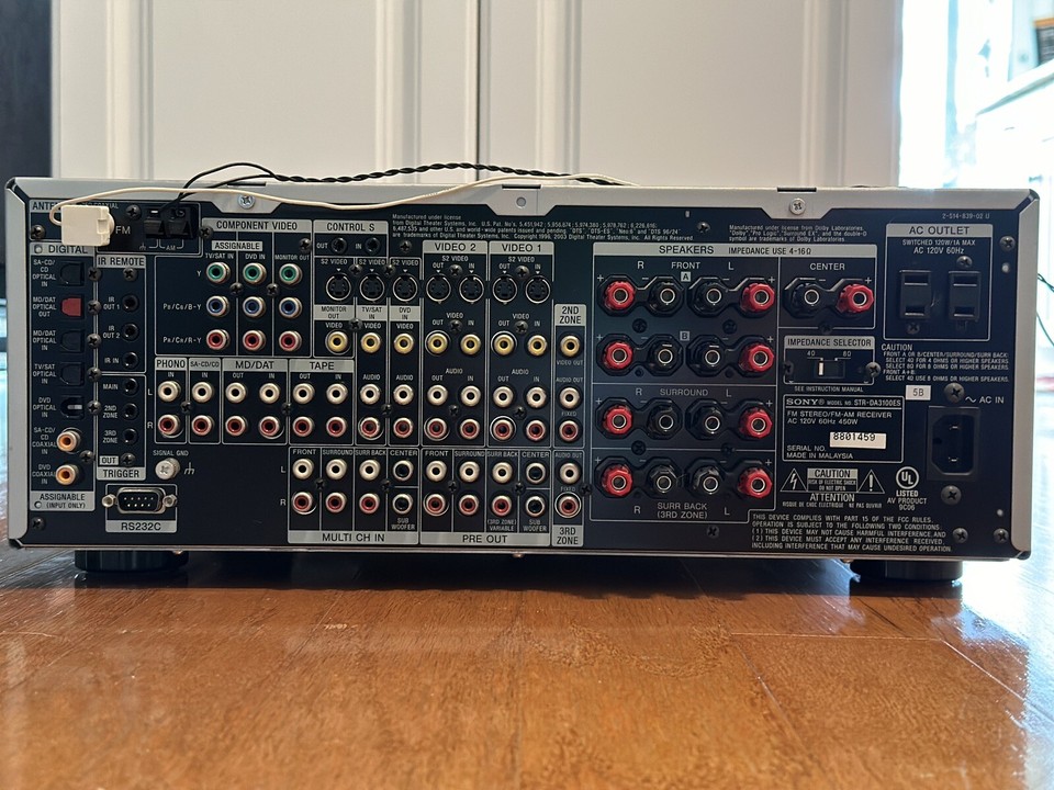 Sony STR DA3100ES 7.1 Channel 120 Watt Receiver up 27242713819| eBay