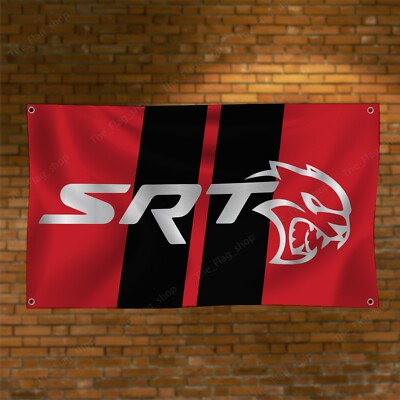 Dodge SRT 3x5ft Banner Flag Hellcat Garage Street Racing Car Man Cave ...