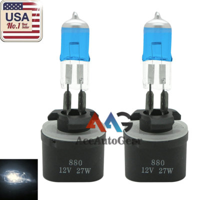 2pc 880 12V 27W Halogen Xenon Headlight 885 889 893 Super White Fog ...