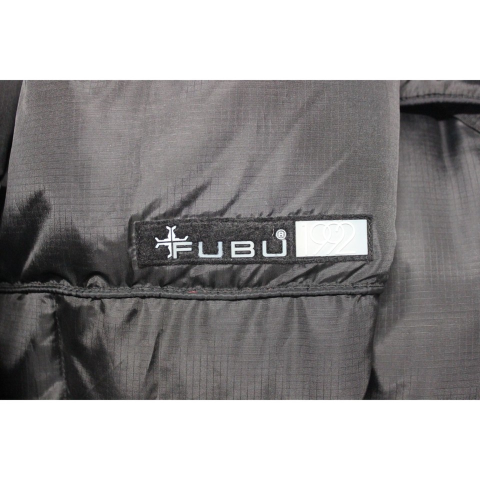 FUBU vintage Y2K men's full zip hooded down filled winter puffer snow ...