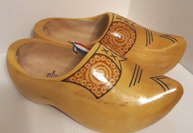 Girl's Sz US 13 EU 30 Authentic Dutch Traditional Farmer Yellow Wooden ...