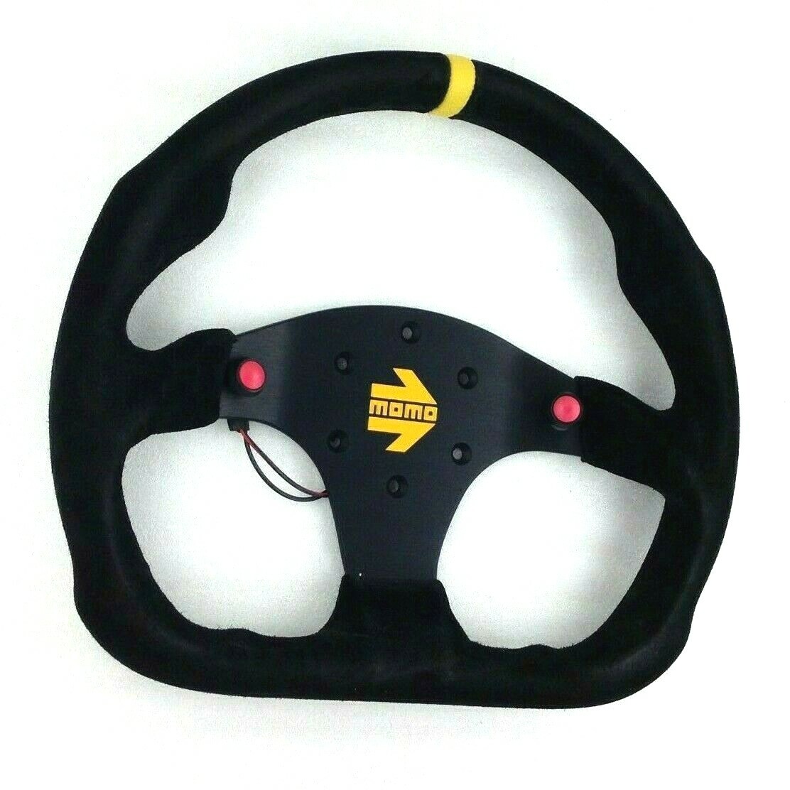 Genuine Momo Model Mod.30 black suede steering wheel 320mm. Track race ...