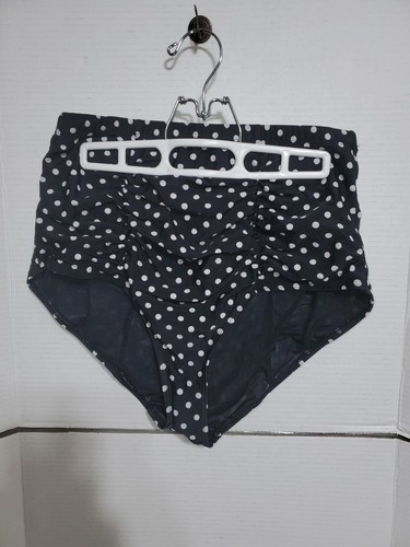 Torrid Swim High Rise Ruched Bikini Bathing Suit Bottom Polka Dot Plus ...