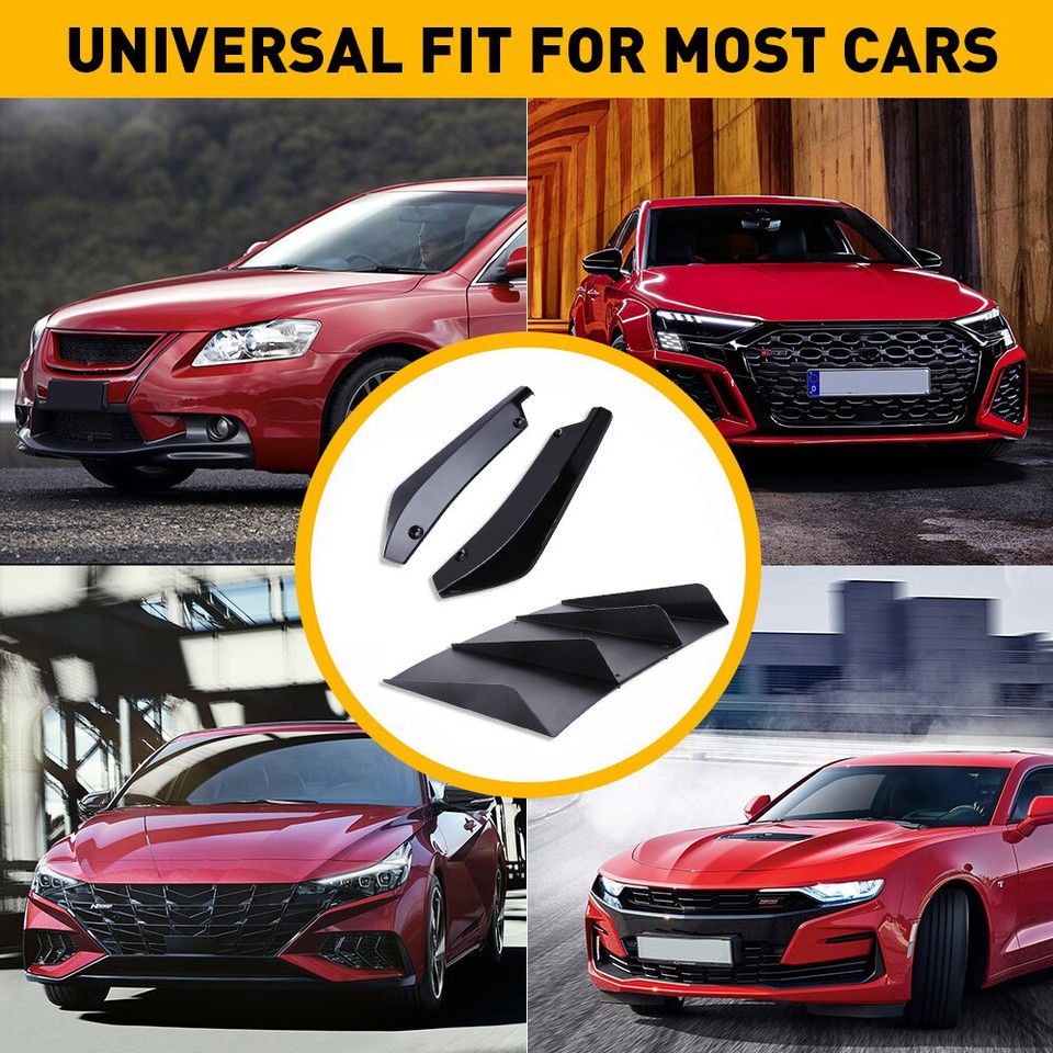 Rear Diffuser Fins Bumper Splitter Chin Spoiler Lower Lip Rear Spats ...