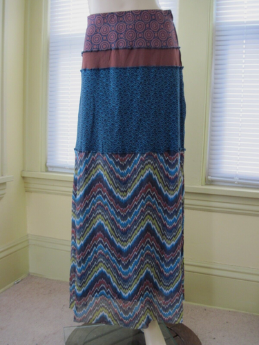 Weston Wear Anthropologie Maxi Skirt Ocean Moss Boho Hippie Stretch ...