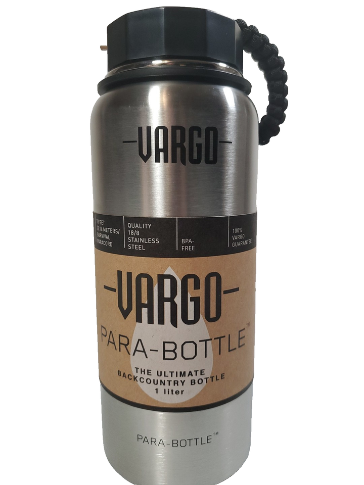 Vargo water bottle stainless steel 32oz wide mouth para cord hydration tactical | eBay
