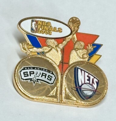 San Antonio Spurs Vs Brooklyn Nets Pin NBA Basketball 2003 Finals Lapel ...