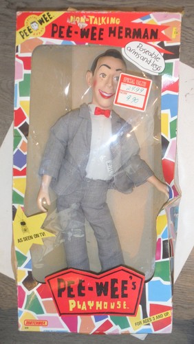 Vintage Non Talking Pee Wee Herman Doll MIB Mint in Box Matchbox 1988 ...