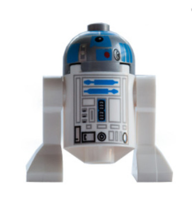 Lego Star Wars Minifigure Astromech Droid R2-D2 Flat Silver Head sw0512 ...
