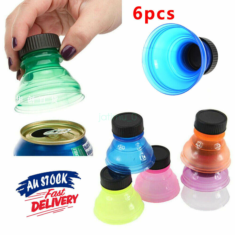 6pcs Beverage Can Lid Cap Soda Soft Drink Snaps Tops Cover Lock Sealer ...