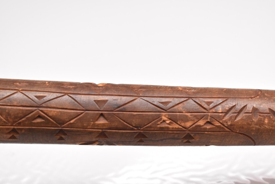 VTG Native American Figural Indian Chief Penobscot Carved Root War Club ...