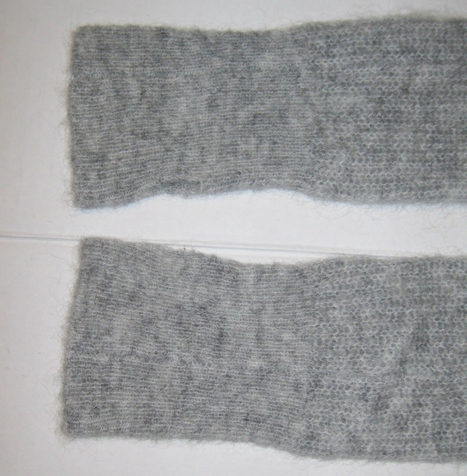 New Pair of Ganni Callahan Mohair Blend Gray Knit Arm Warmer with Thumb Hole | eBay
