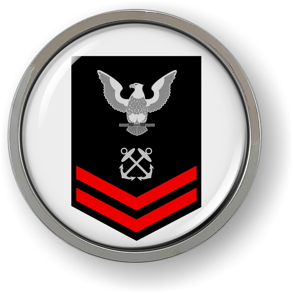 U.S. Navy Enlisted Ranks & Insignias, Emblems, Car Stickers CHROME ...