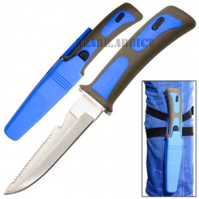 Scuba Diving Fixed Blade Knife w/ Sheath Leg & Arm Straps Diver Gear ...