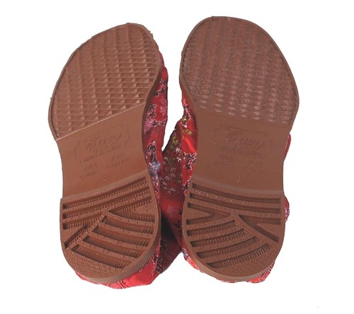 Women's Chinese Classic Mary Jane Floral Red Brocade Shoes Sizes 35 ...