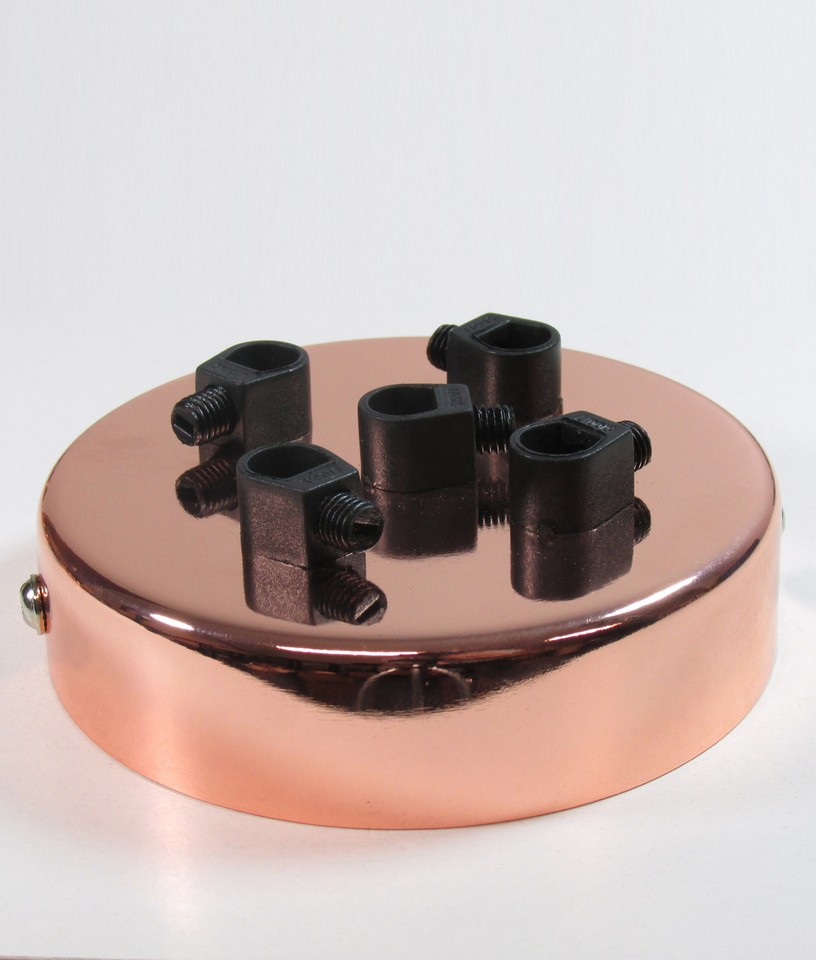 MULTI POINT DROP OUTLET PENDANT CEILING ROSE WITH CORD GRIPS | Copper ...