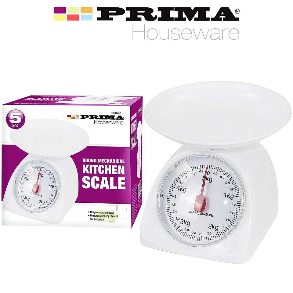 NEW 5KG KITCHEN SCALE WEIGHING COOKING FOOD WEIGHT ROUND MECHANICAL ...