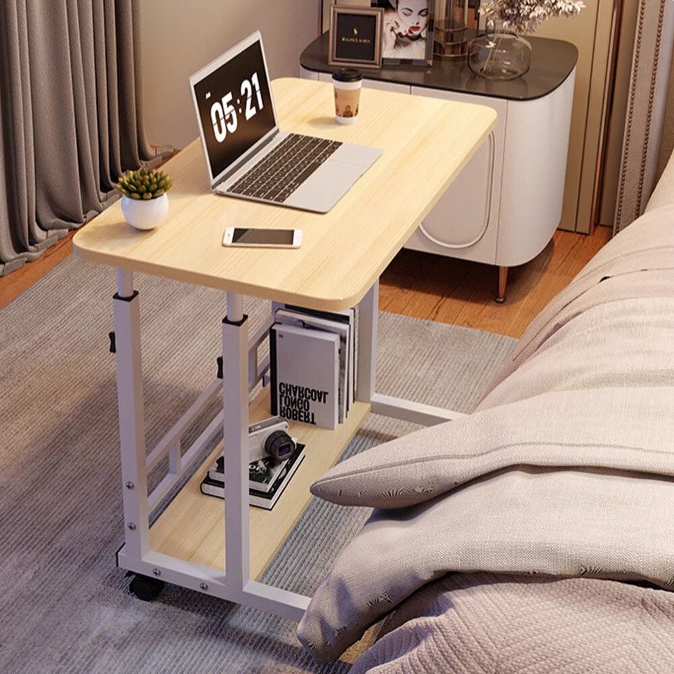 Adjustable Home Study Table Notebook Computer Moving Laptop PC Trolley ...