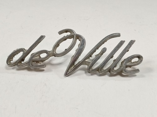 Vintage Cadillac deVille 1960s 1970s Car Fender Emblem Script Logo ...