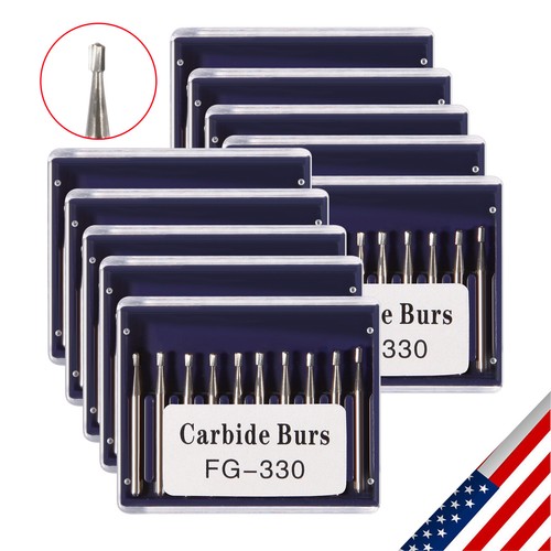 Dental Carbide Burs Tungsten Steel Bur FG # 330 Pear for High Speed ...