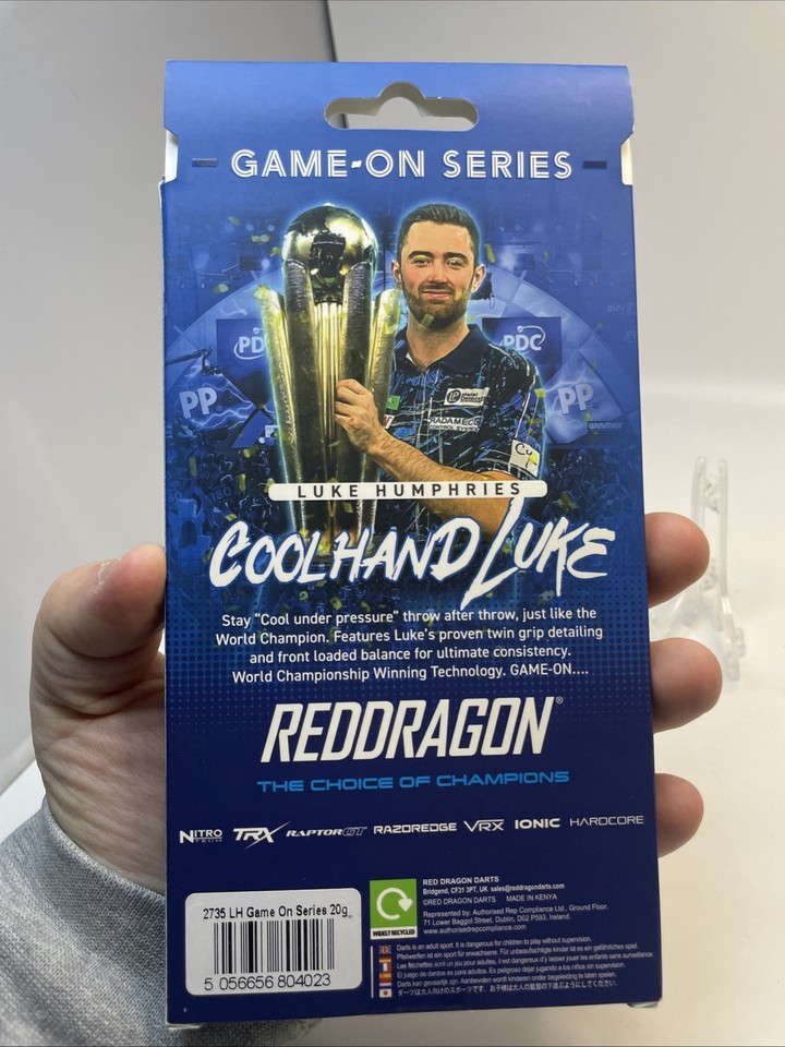 Luke 'Cool Hand' Humphries 20g Steel Tip Darts Set - Red Dragon | eBay UK