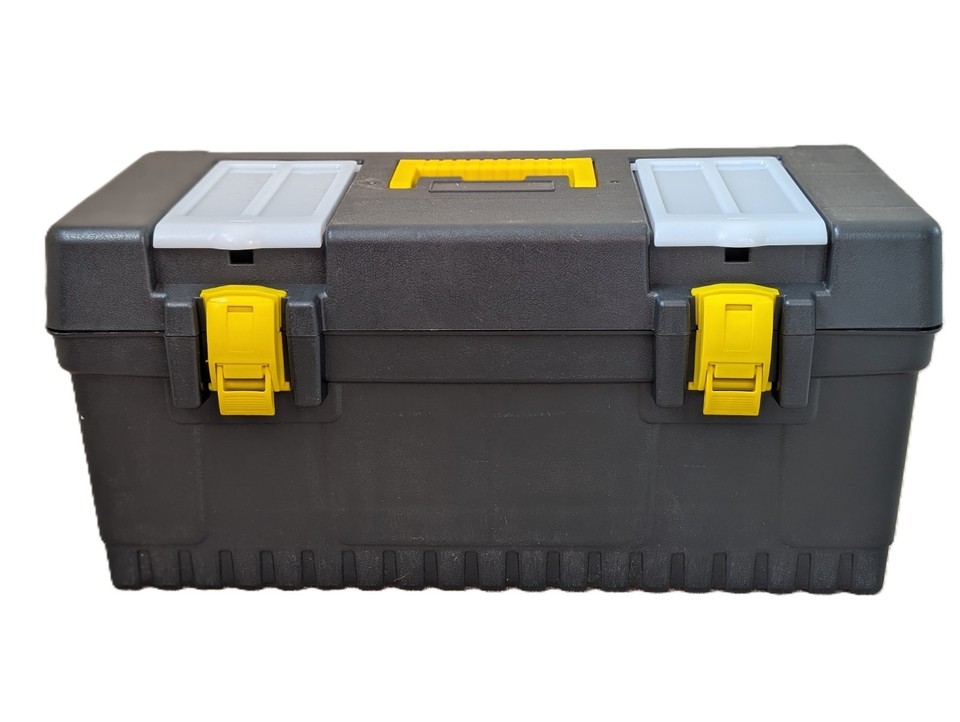 Strong Plastic Toolbox Chest Storage Tool Organiser Tool Box Case with ...