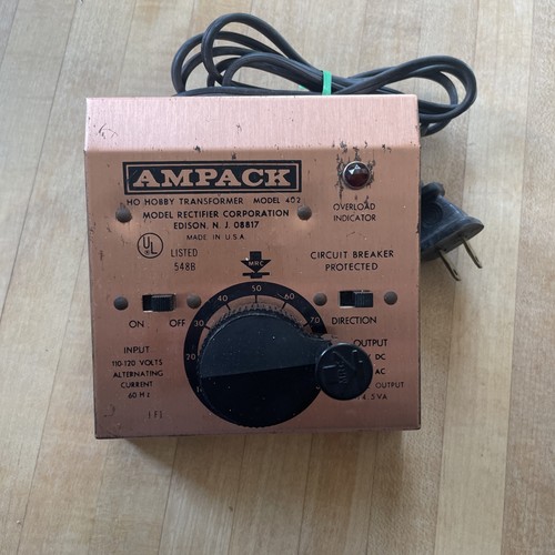 MRC Ampack Train Control Model 402 HO Transformer W/ Box & Power Pack ...
