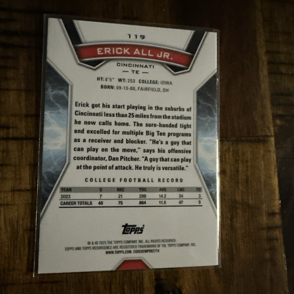 2025 Resurgence Erick All Jr. | eBay