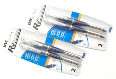 2 PACKS 4 PENS INC® R-2™ PRECISION SUPER SMOOTH PRECISE WRITING BLUE ...
