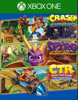 CRASH + SPYRO TRIPLE PLAY BUNDLE( 3 GAMES )XBOX ONE /SERIES X|S Key ☑ ...