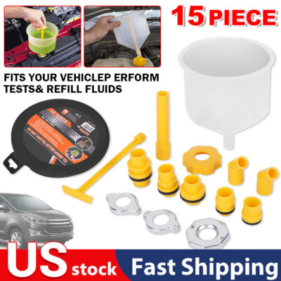Radiator Coolant Filling Funnel Kit Spill Proof Cooling Fluid Bleeder ...
