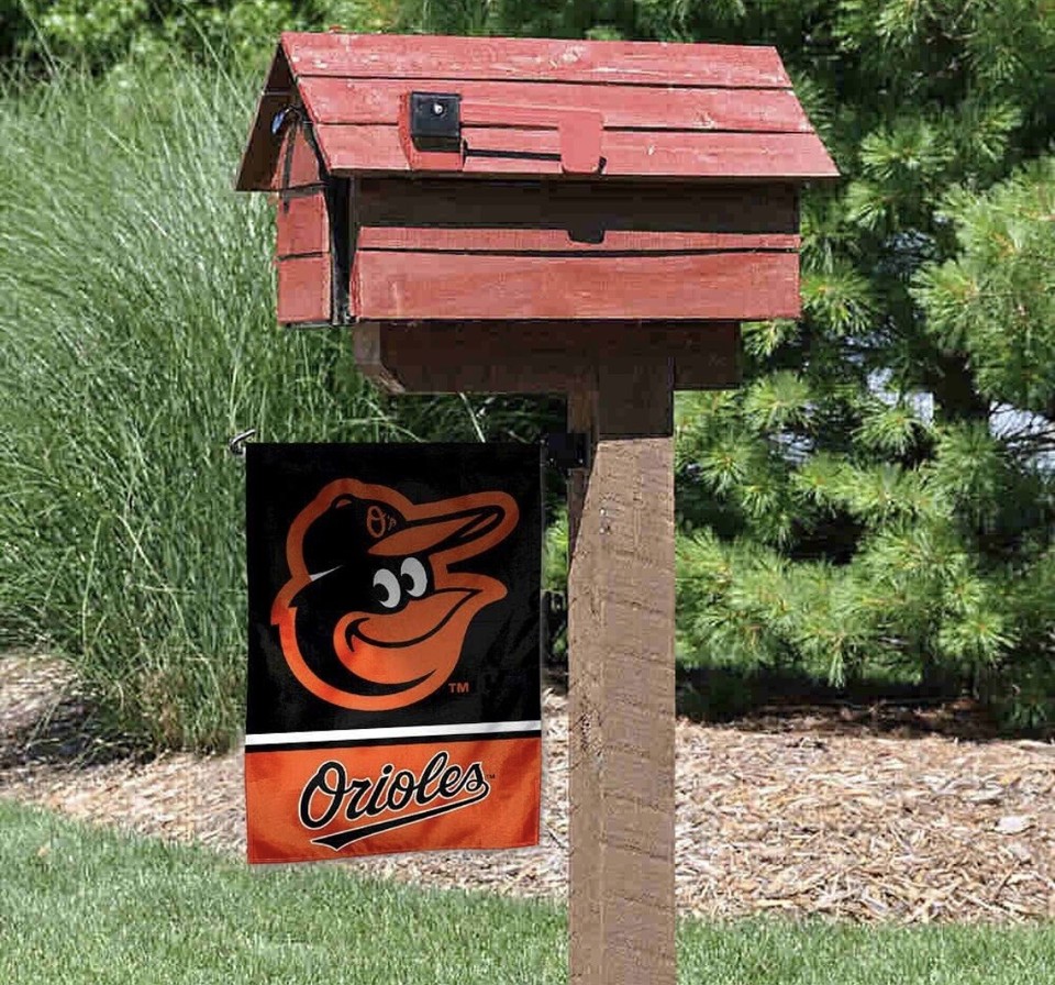 MLB Baltimore Orioles Garden Flag Double Sided MLB Orioles Premium Yard ...