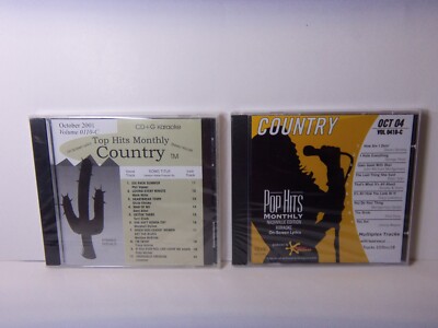 2 KARAOKE CD"S, POP HITS MONTHLY COUNTRY 2001-04 ERA MUSIC (ON-SCREEN ...