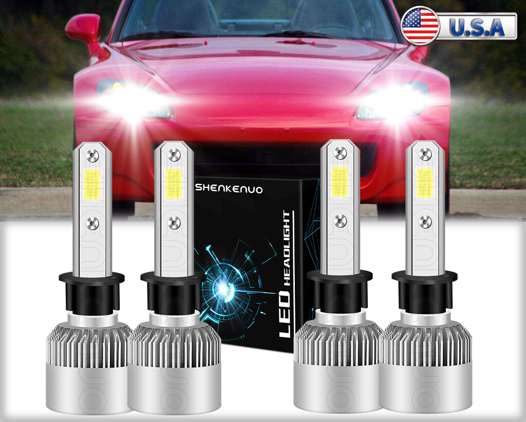 For Honda S2000 2000-2009 4x Combo 6000K LED Headlight Bulbs High/Low ...
