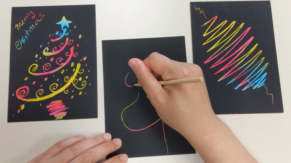 VHALE 30 Scratch Art Rainbow Paper Scratchboard for Kids Craft Drawing ...