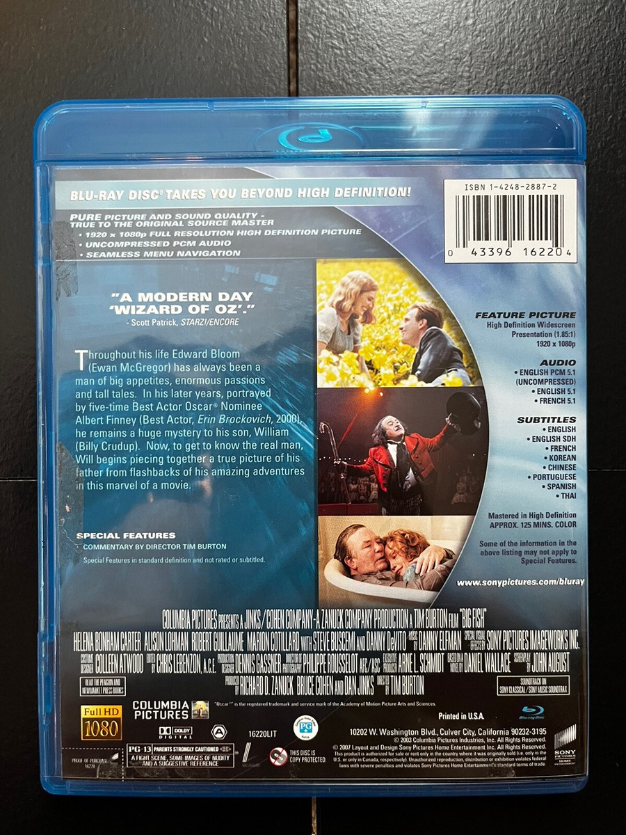 Big Fish Movie Giant Actor BIG FISH Blu Discounts Ray Disc 2007