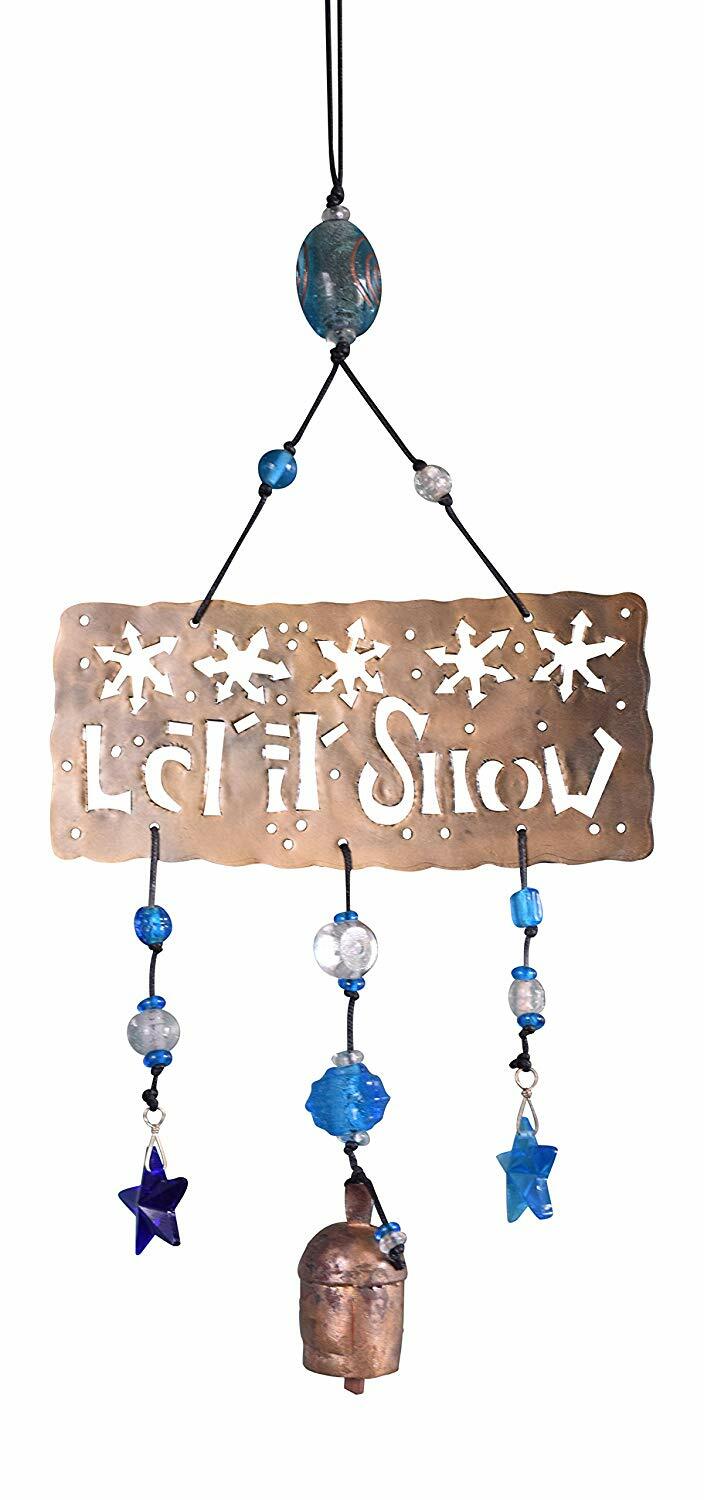 Let It Snow Metal and Glass Beads Wind Chime, Medium | eBay