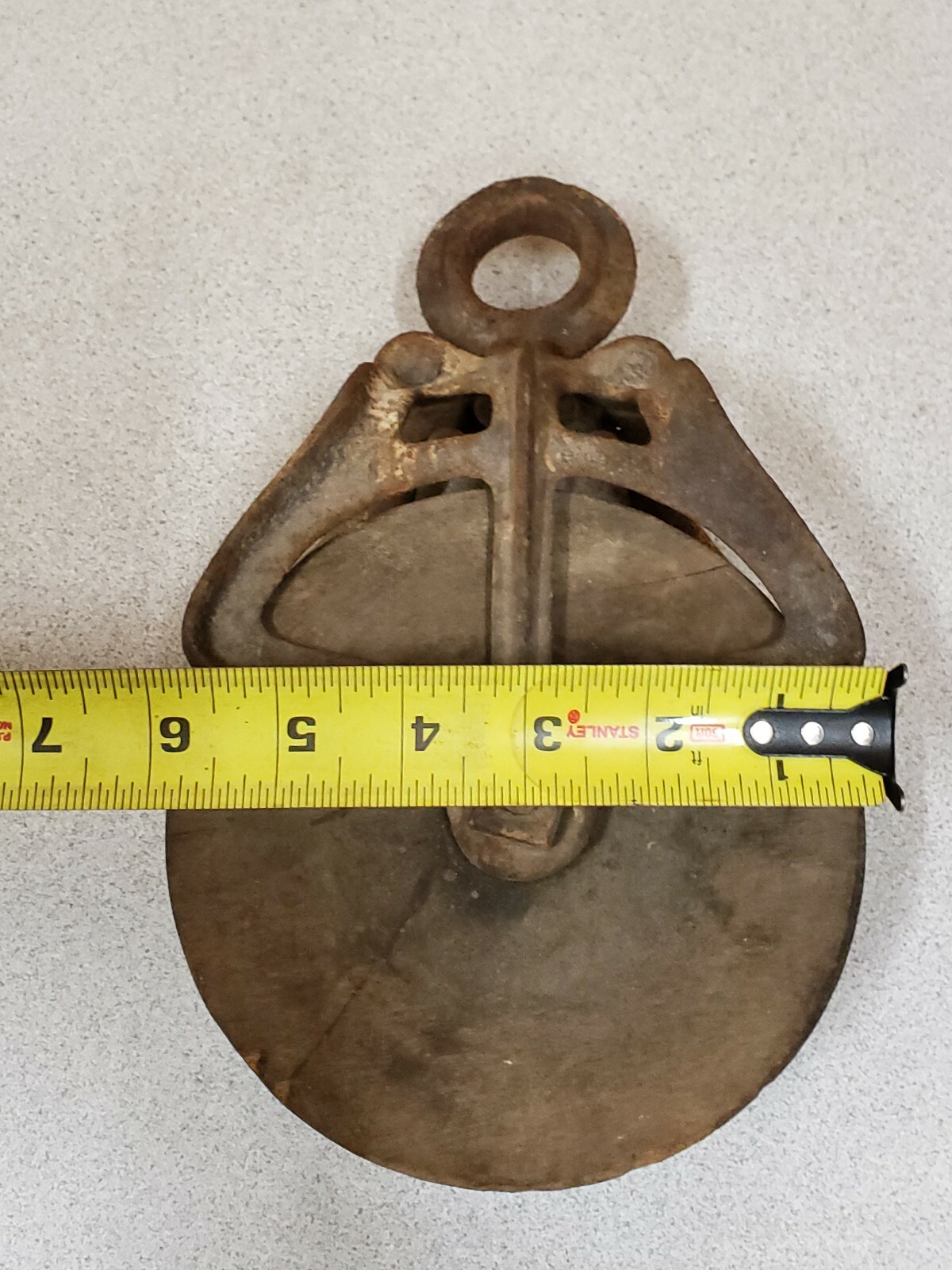 Vintage Rustic Cast Iron & Wood Barn Loft Pulley, Upcycle Decor | eBay