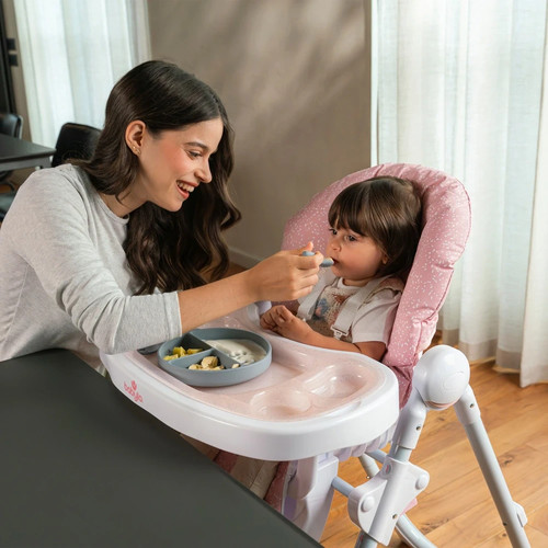 Babylo Hi Lo Convertible 2-in-1 Baby Feeding High Chair [Pink Speckle ...