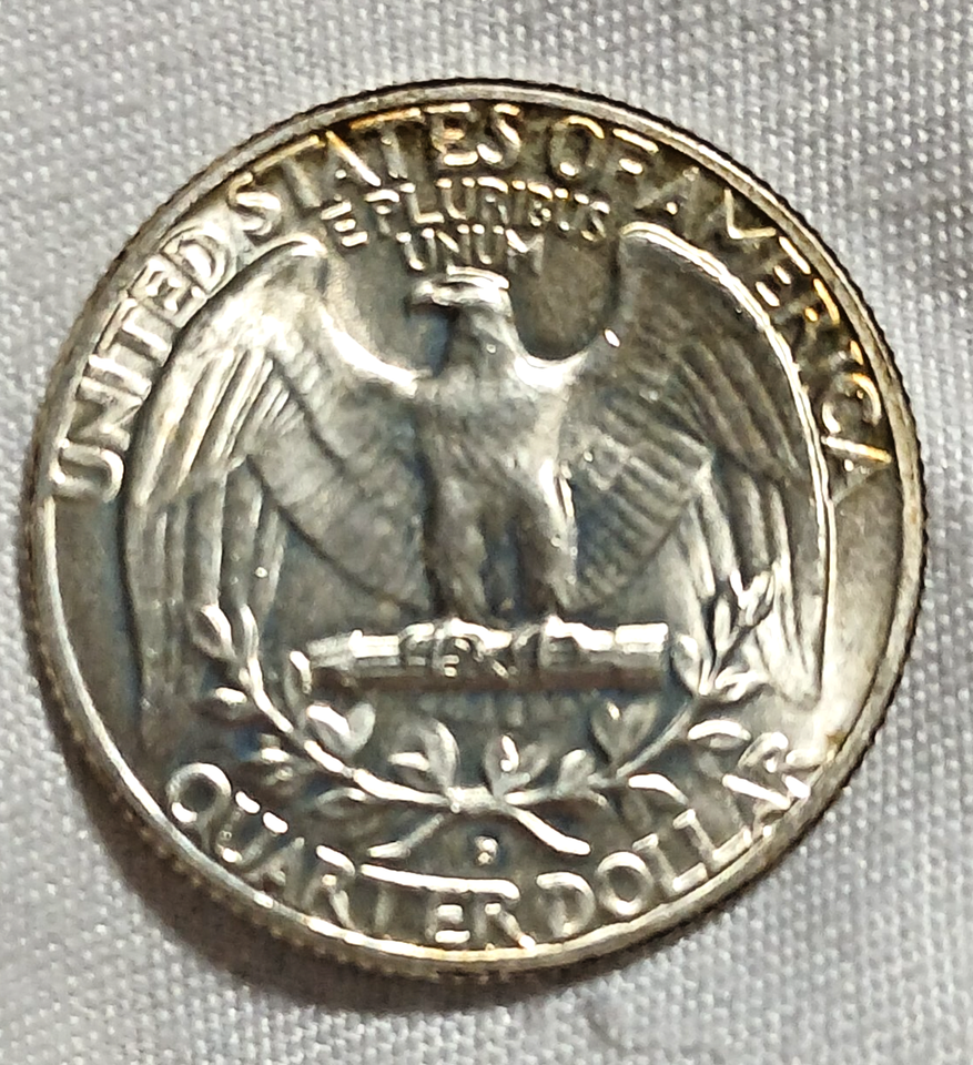 You Grade TONED 1960 D SILVER 25 CENT WASHINGTON QUARTER COIN | eBay