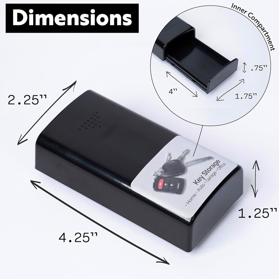 1pcs key Storage Large Magnet Locker Hider Hide A Key Master Lock Key ...