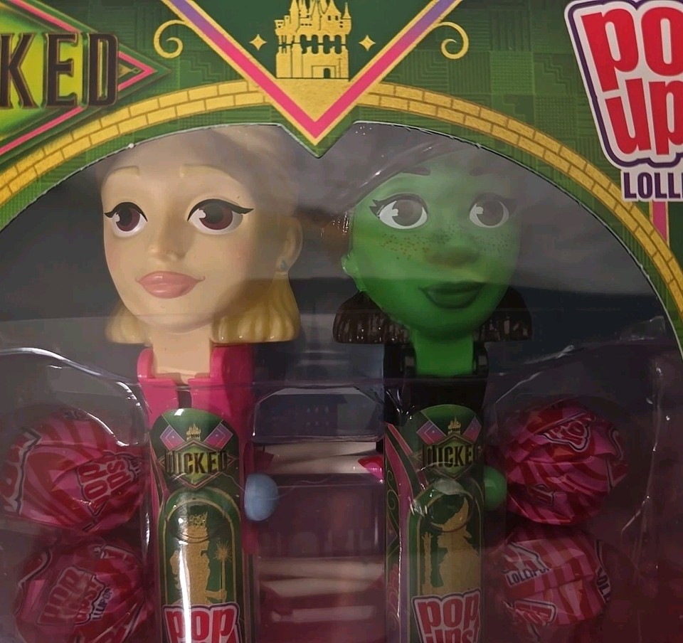 WICKED Pop Ups! Lollipops Glinda & Elphaba Includes 4 FLIX Candy ...