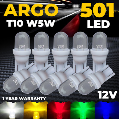 501 T10 Led Bulbs Car W5w Xenon 194 158 Bright Side Light Interior Lamp ...